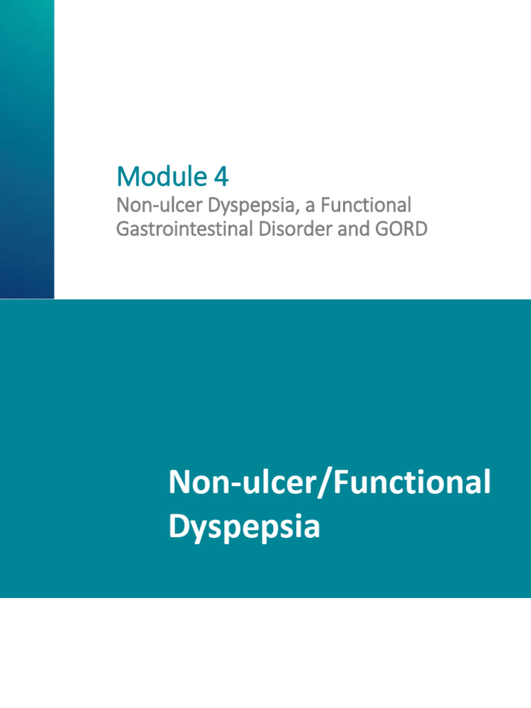 Non-ulcer dyspepsia, functional GI disorder and GORD | PDF | Indigestion | Irritable Bowel Syndrome