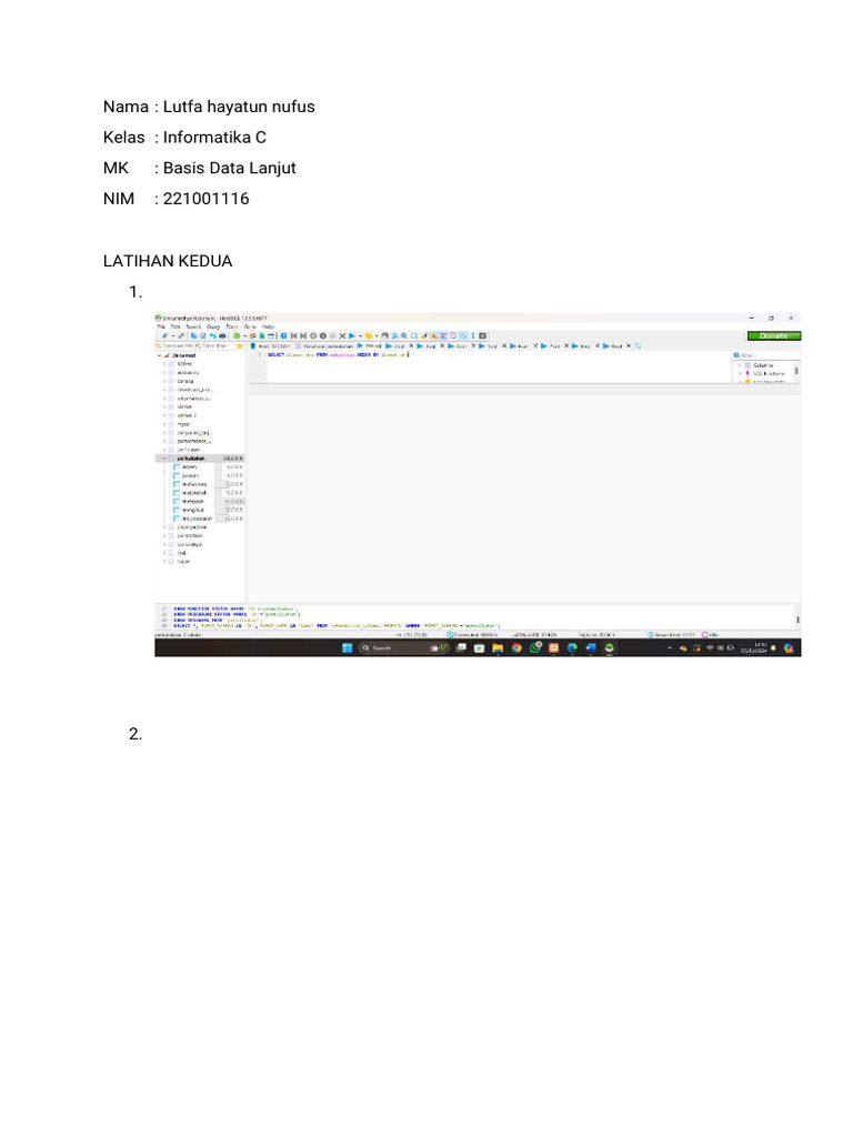 Praktikum 2 Basis Data Ulfa-Dikompresi | PDF
