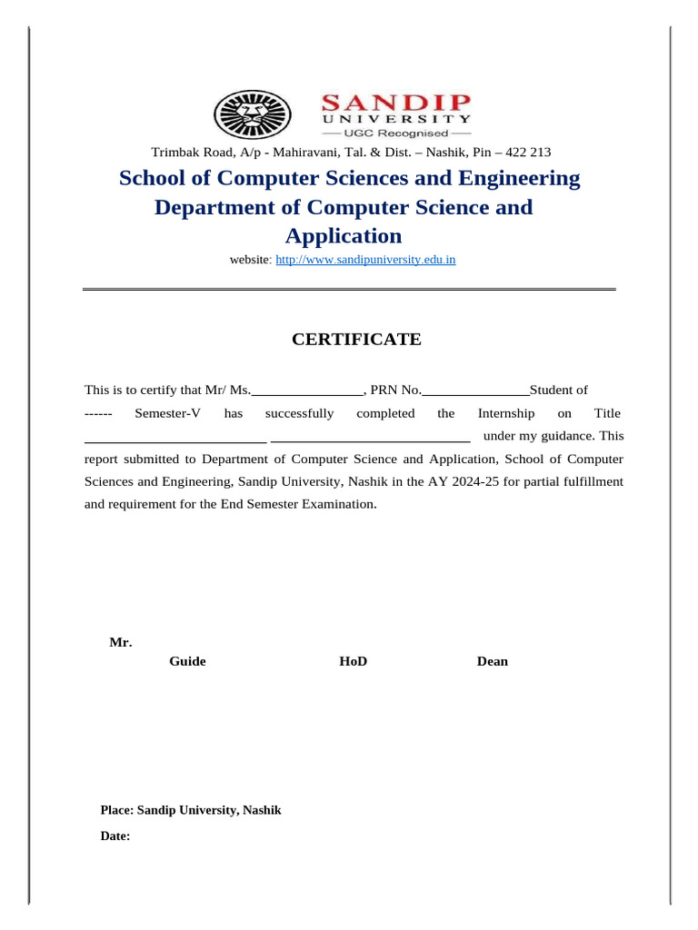 Civil Engineering Internship Certificate | PDF