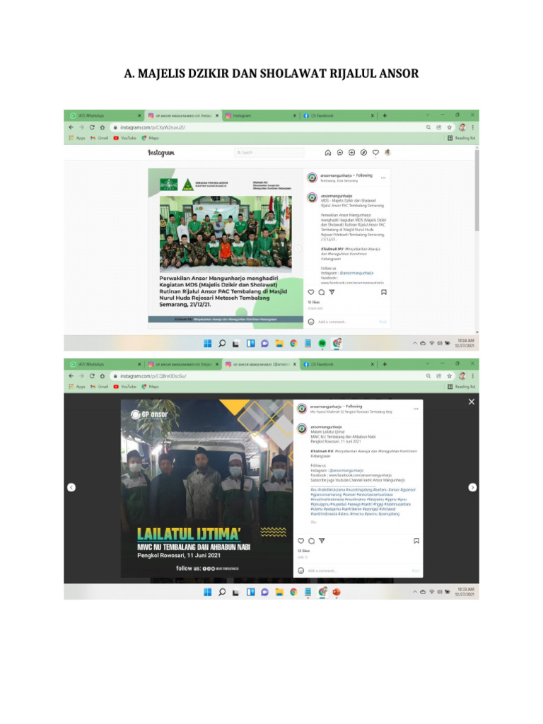 Majelis Dzikir Rijalul Ansor | PDF