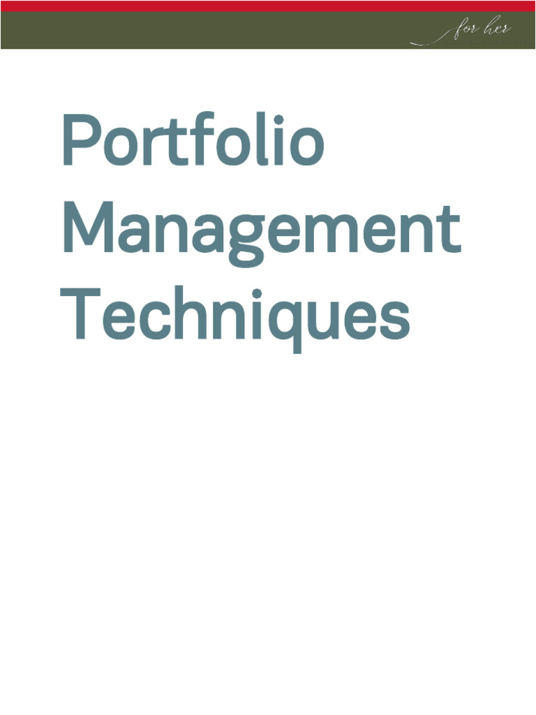 Portfolio Management | PDF | Investing | Fixed Income