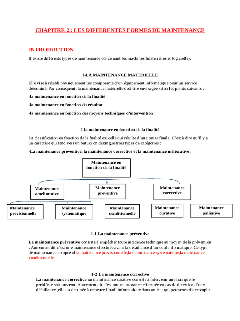 Types de maintenance informatique | PDF | Informatique | Informatique