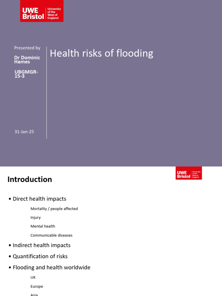UWE Health Risks of Flooding | PDF | Flood | Natural Disasters