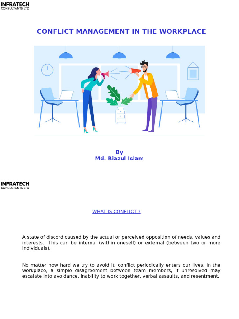 Conflict Management in the Work Place | PDF | Conflict Resolution ...