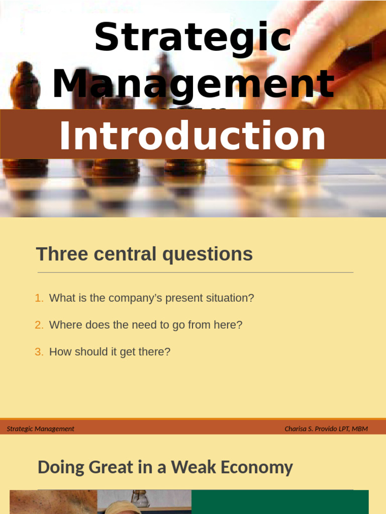 Introduction to Strategic Management | PDF | Strategic Management | Goal