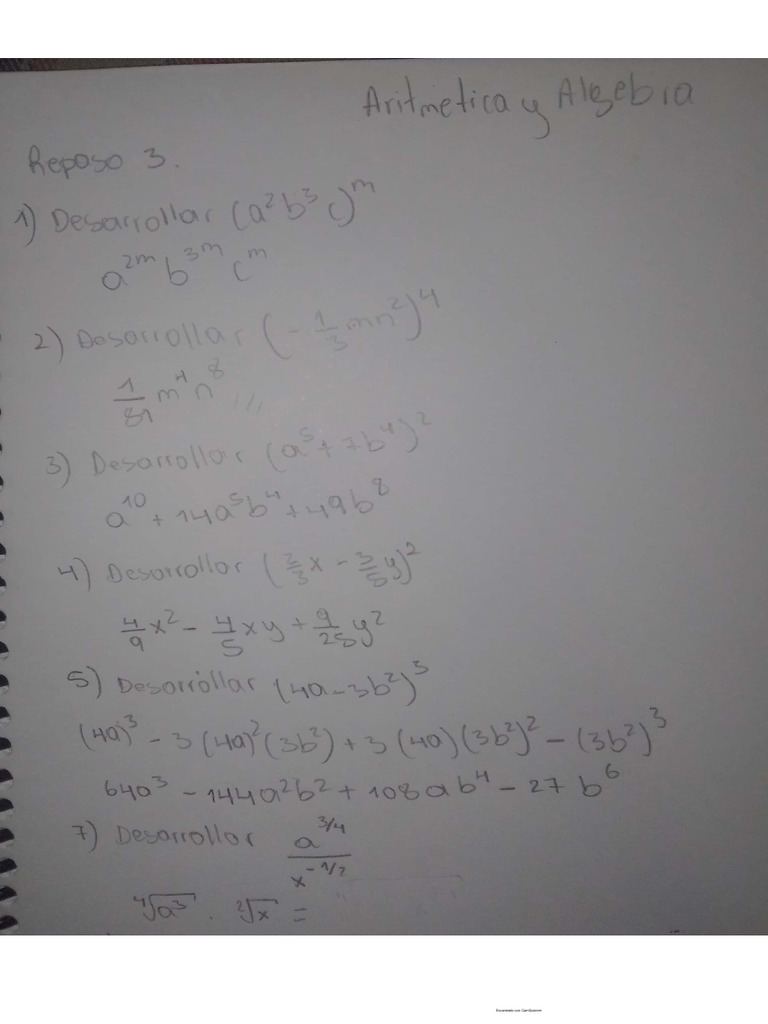 Aritmética y Álgebra Repaso III | PDF