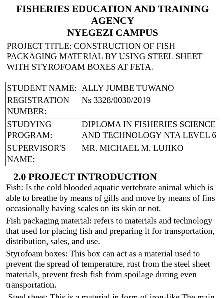 Ally proposal ppt | PDF | Fish