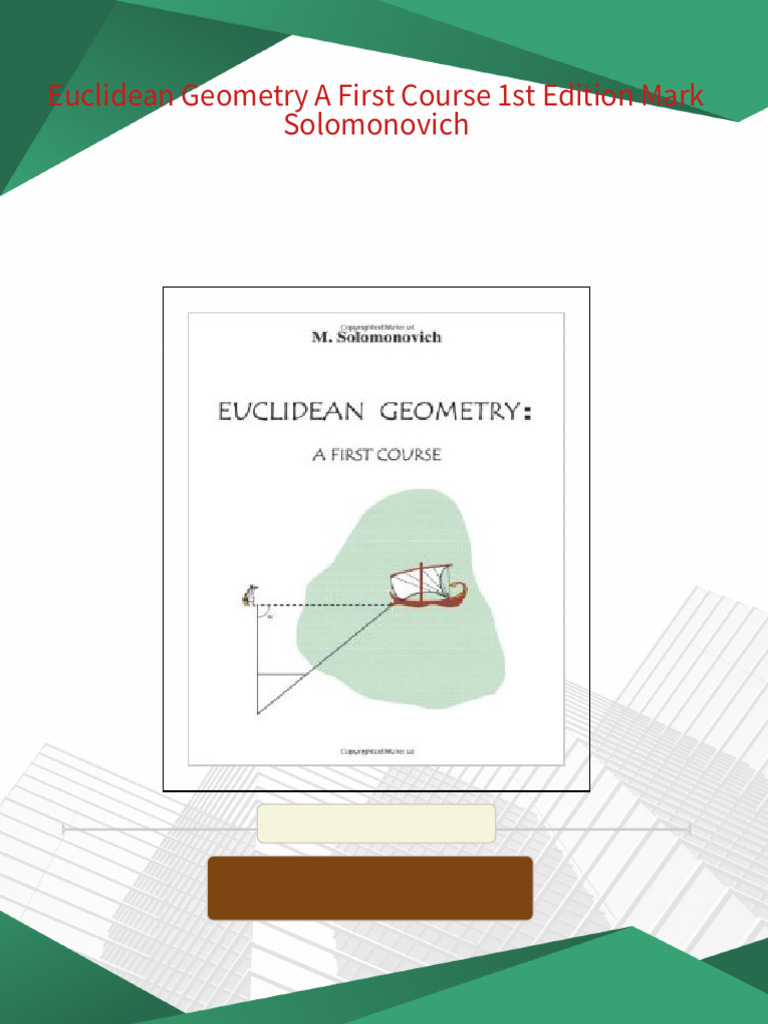 Euclidean Geometry A First Course 1st Edition Mark Solomonovich | PDF ...