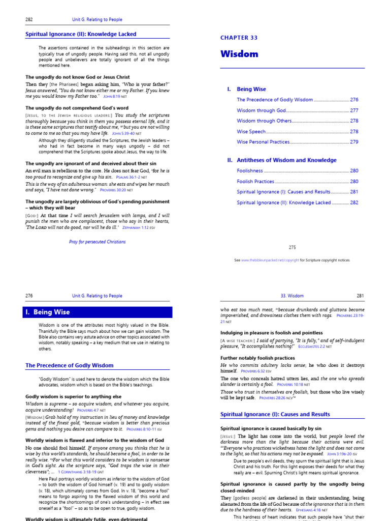 TBU Intermediate Edition Chapt 33 | PDF | Wisdom | Book Of Proverbs