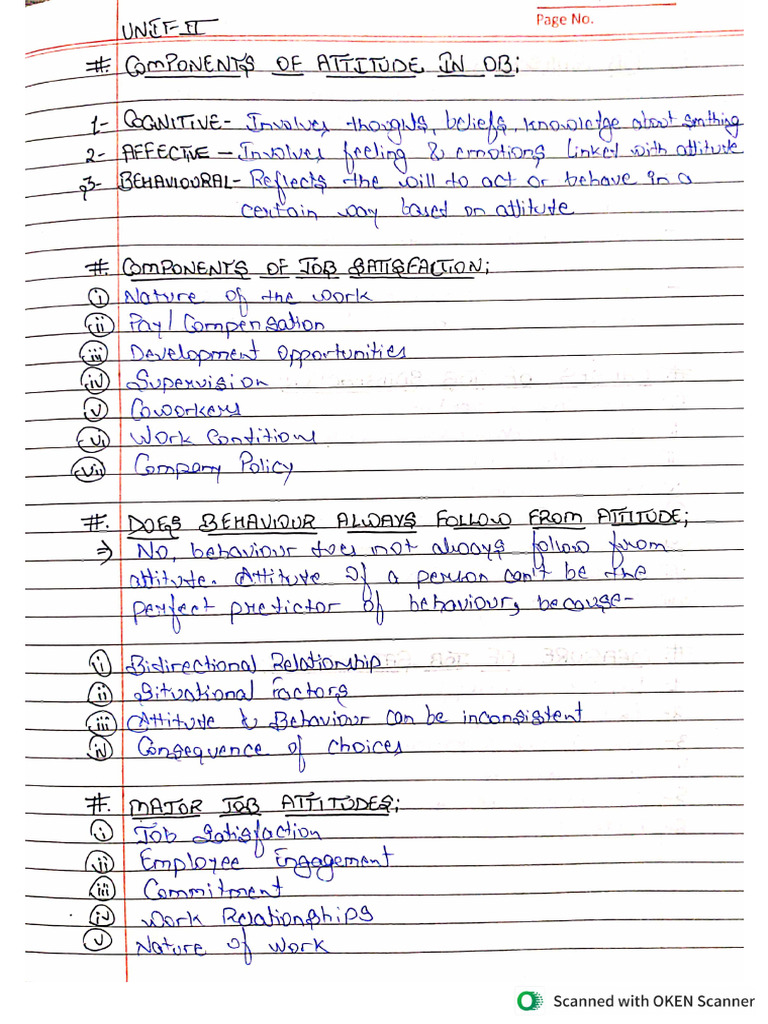 Organizational Behaviour Notes | PDF