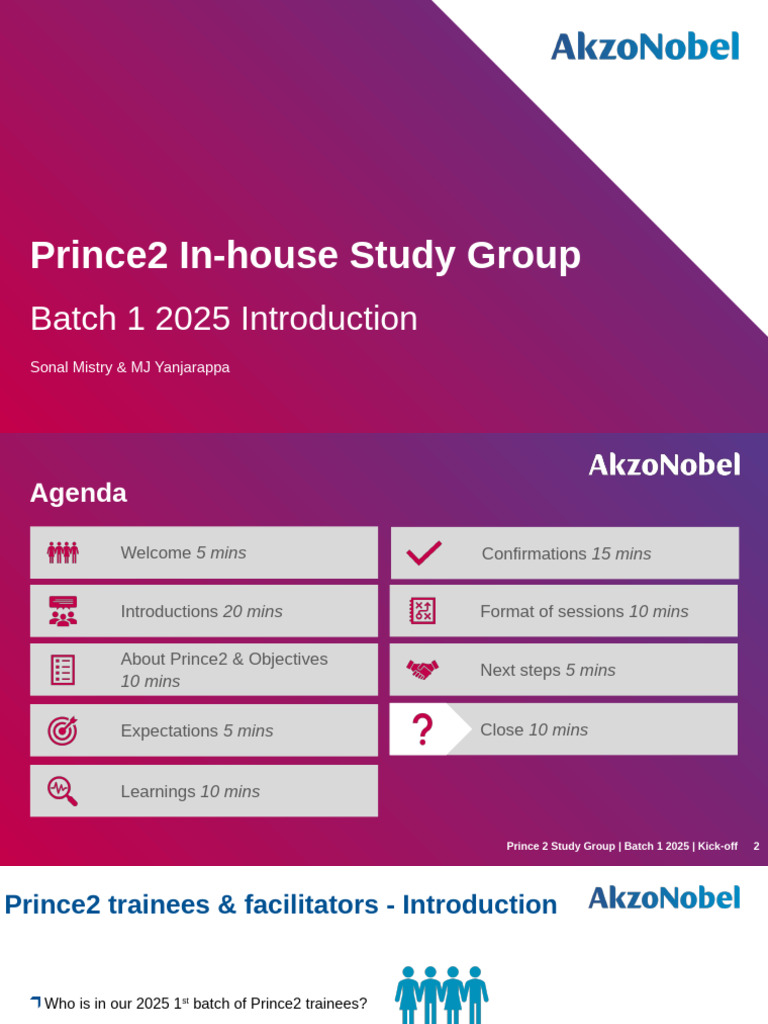 Prince2 In-House Study Group - Batch 1 2025 | PDF | Project Management ...