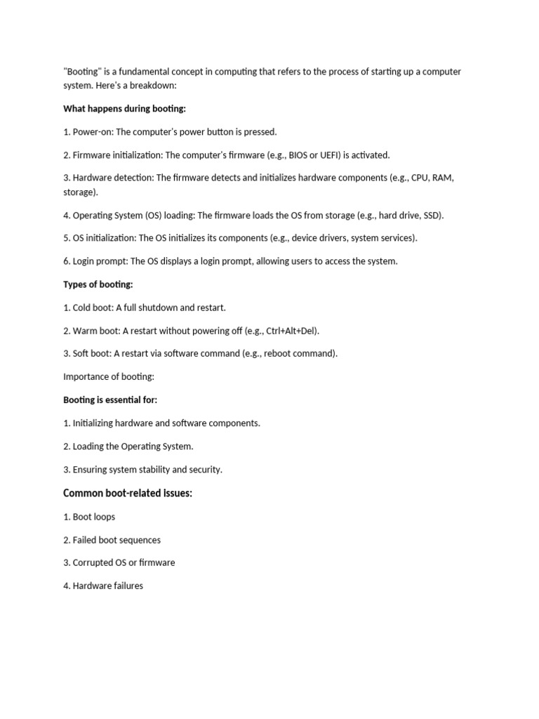 Booting Pdf