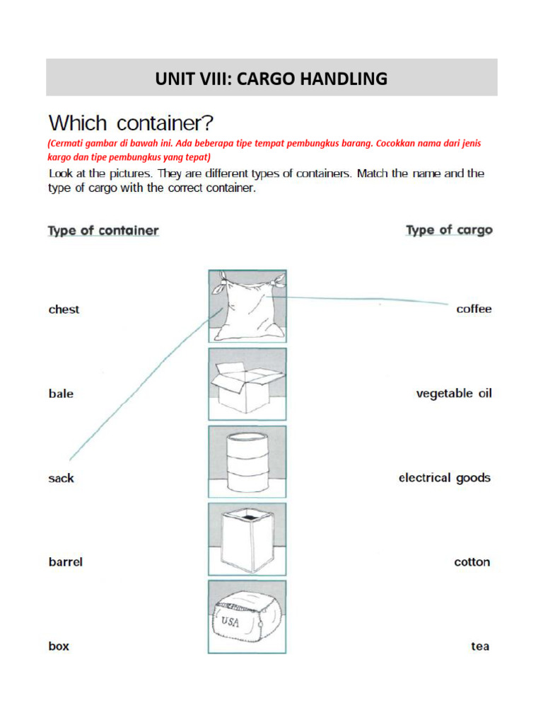 Meeting 8 - Cargo Handling | PDF