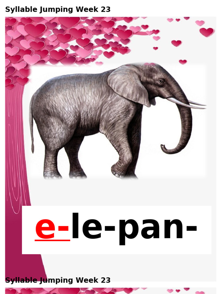 Week 23 Syllable Jumping Week 23 | PDF