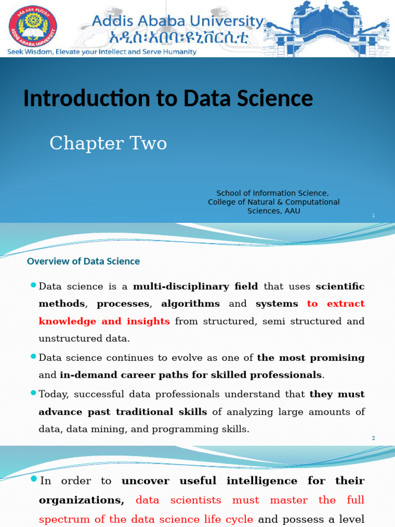 Chapter 2 Introduction To Data Science - For Extension | PDF | Big Data | Computer Cluster