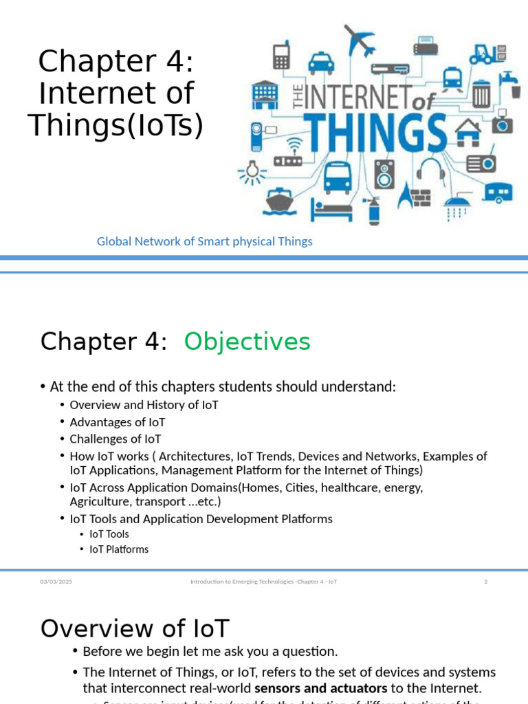Chapter 4 Internet of Things (IoT) - For Extension | PDF | Internet Of Things | Computer Network