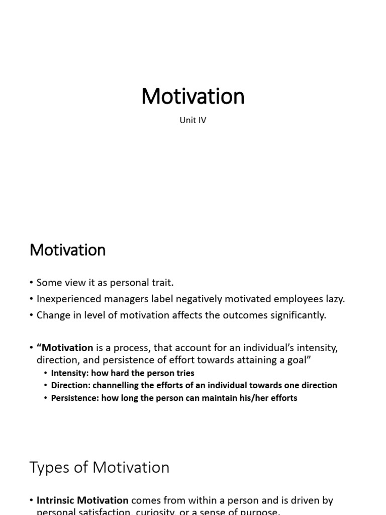 Motivation Theories and Conflict IV Sem | PDF | Motivational | Motivation
