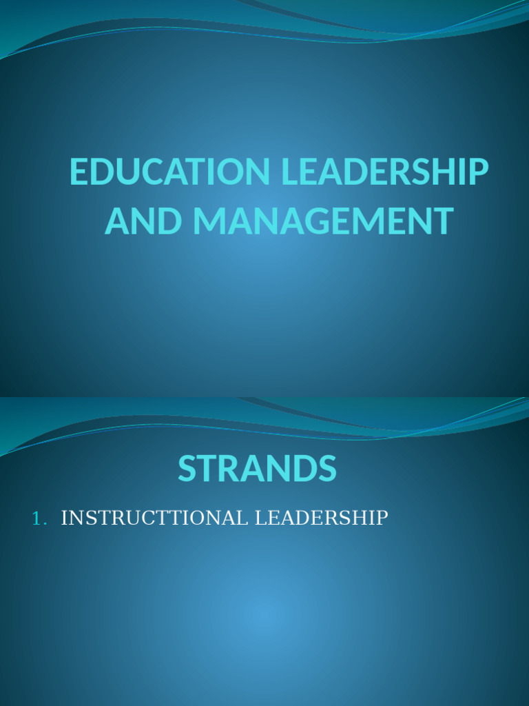 Instructional Leadership in Education | PDF | Leadership | Teachers