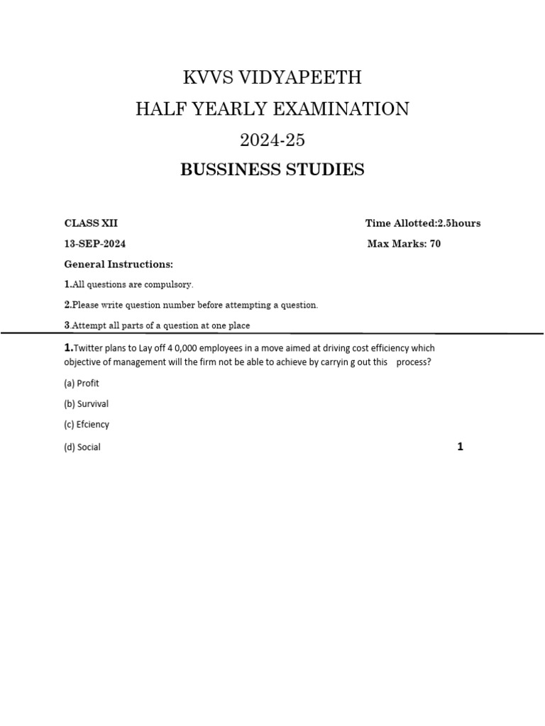 KVVS Vidhyapeeth Class 12 KVSS | PDF | Knowledge | Supply Chain
