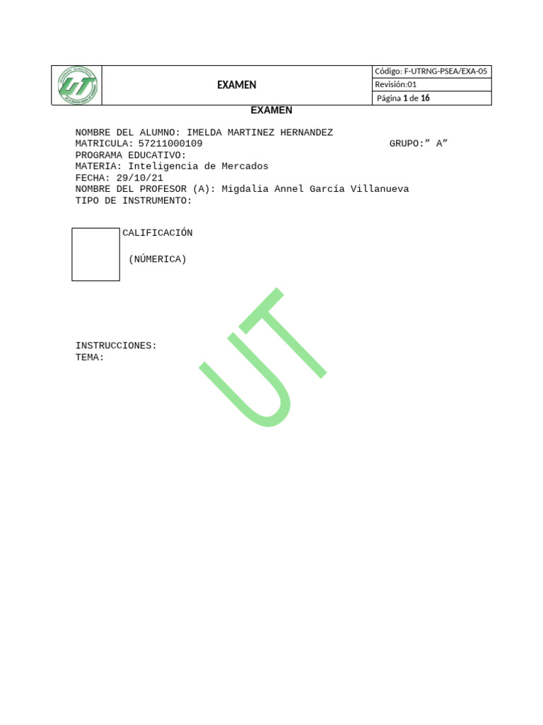 Segundo Parcial Imelda Martinez Hernandez | PDF | Marketing | Producto (Negocio)