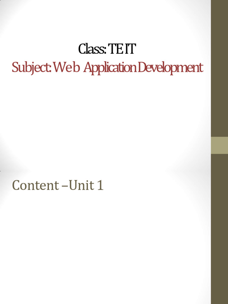 UNIT 2.1 | PDF | Html | Html Element
