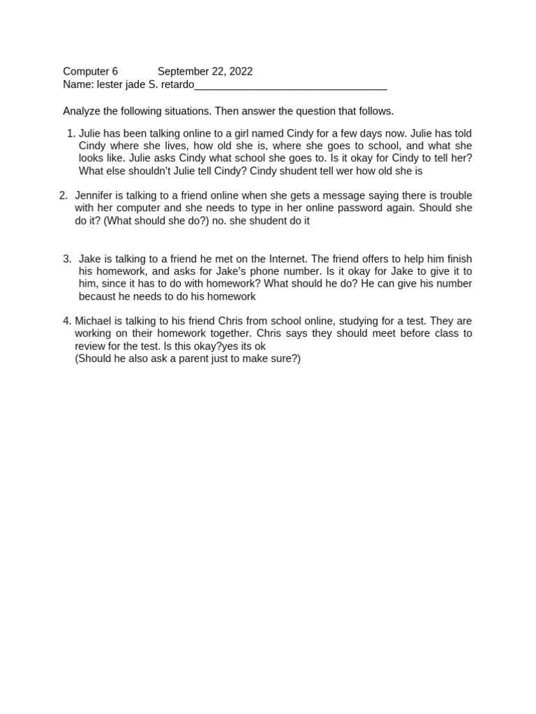 Computer 6 September 22 | PDF