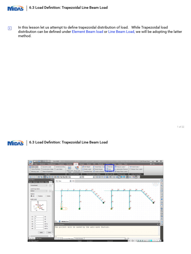 Trapezoidal Line Beam Load Guide | PDF | Beam (Structure)