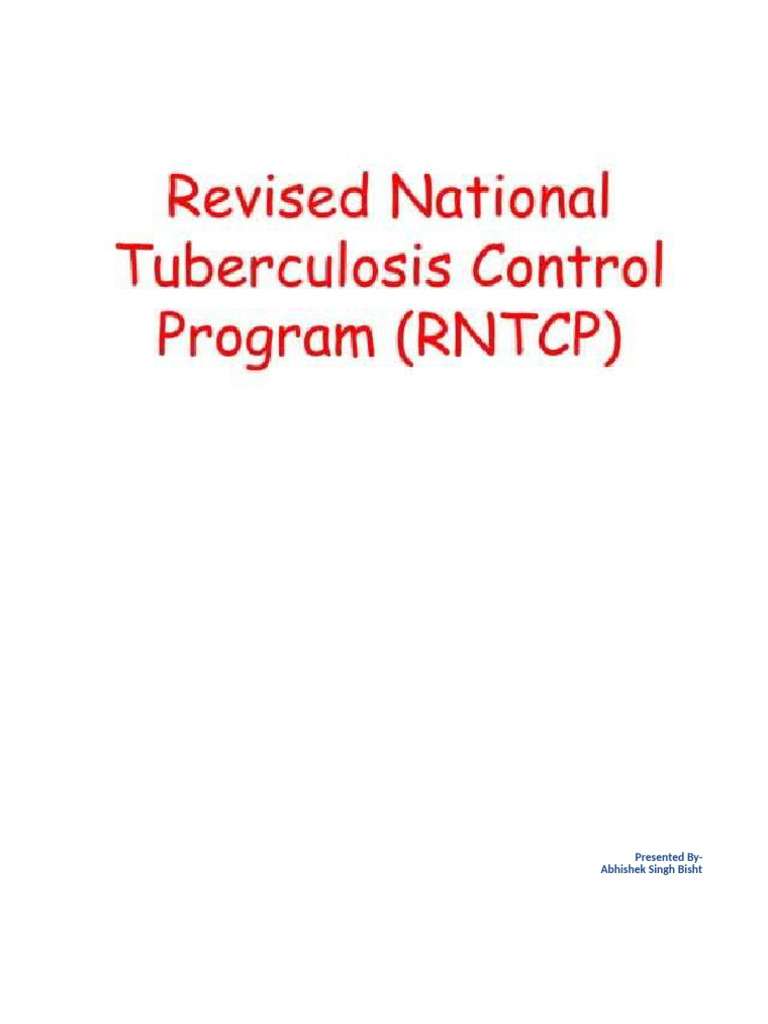 RNTCP | PDF