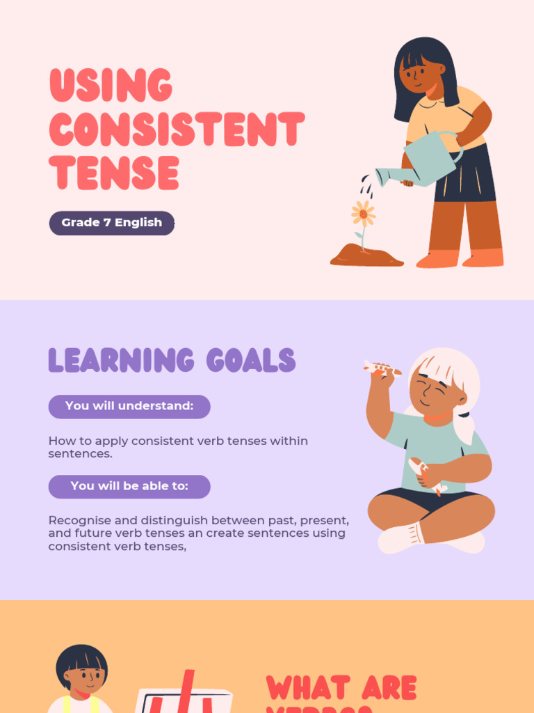 Mastering Consistent Verb Tenses | PDF | Grammatical Tense | Verb