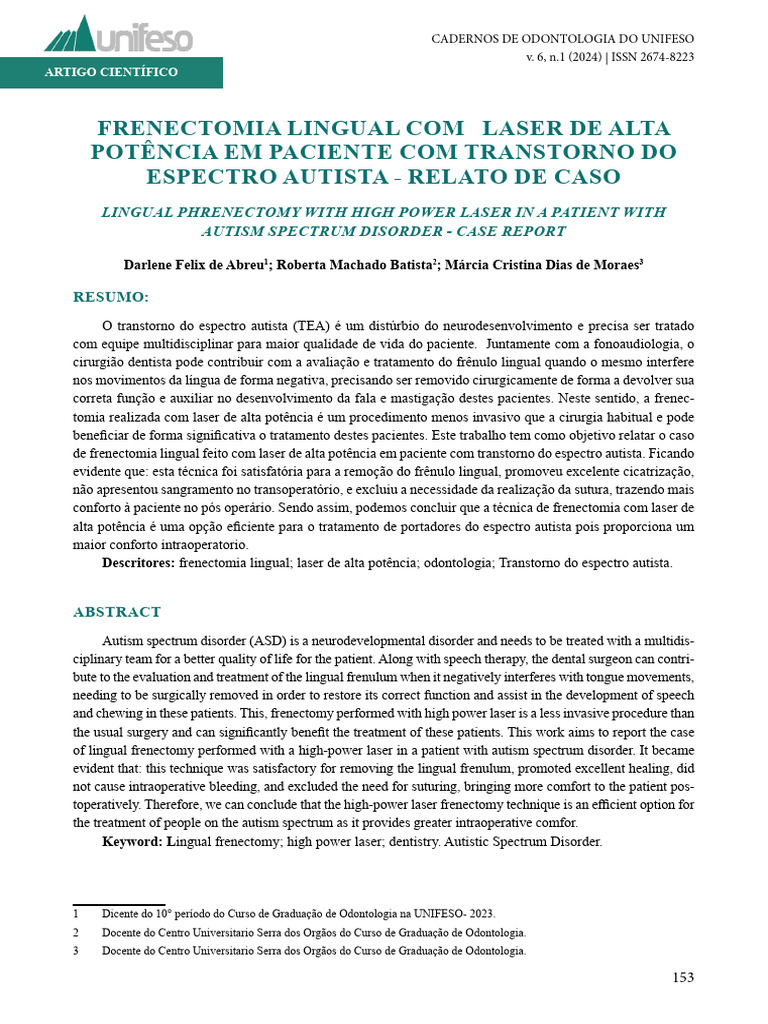 FRENECTOMIA+LINGUAL+COM+LASER+DE+ALTA+POTÊNCIA+EM+PACIENTE+COM+ | PDF ...