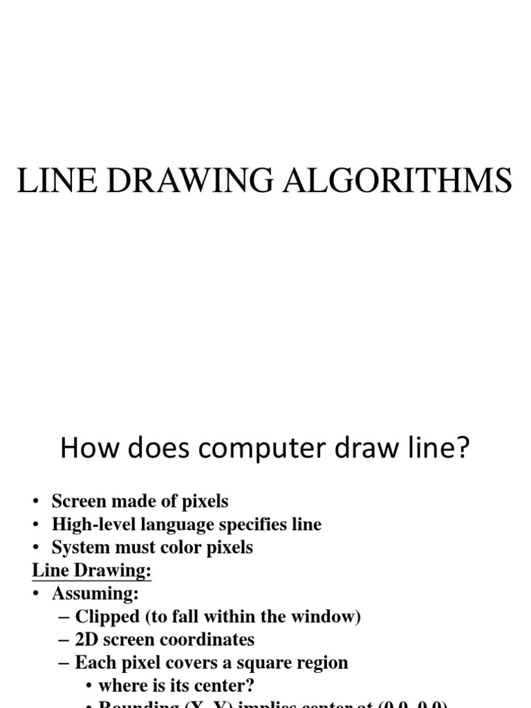 Line Drawing Algorithms | Computer Graphics | Areas Of Computer Science ... Line Drawing Algorithms | Computer Graphics | Areas Of Computer Science ...