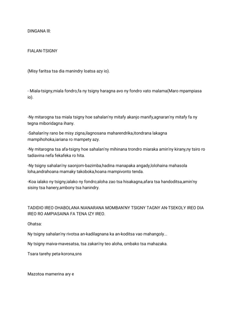 DINGANA LLL | PDF