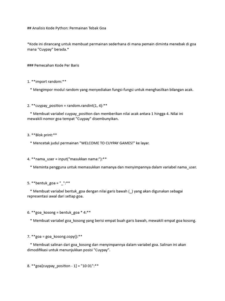 Analisis Kode Python | PDF