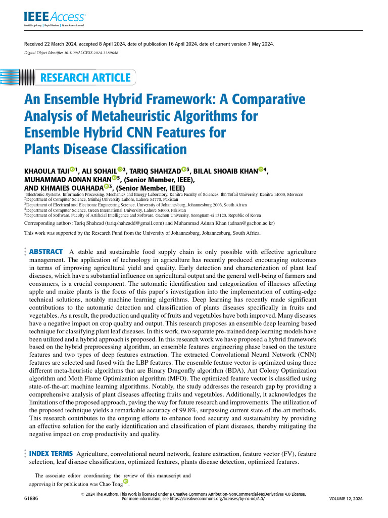 An Ensemble Hybrid Framework A Comparative Analysis of Metaheuristic Algorithms For Ensemble ...