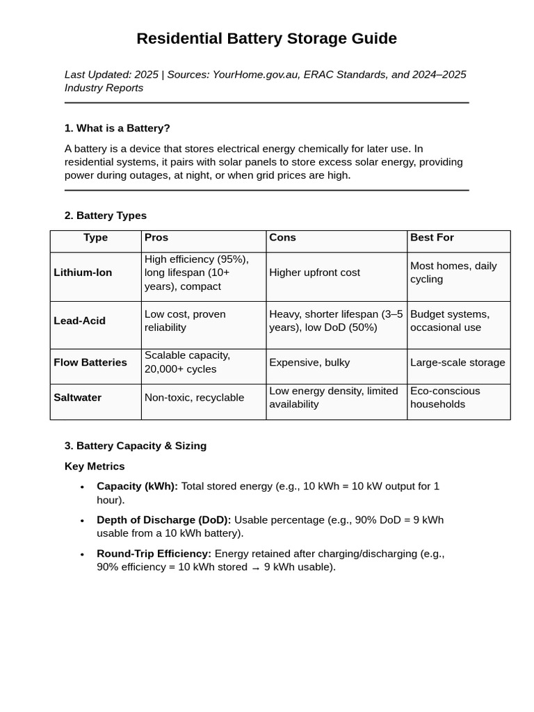 Battery Doc 2025-2026 | PDF | Energy Storage | Solar Power