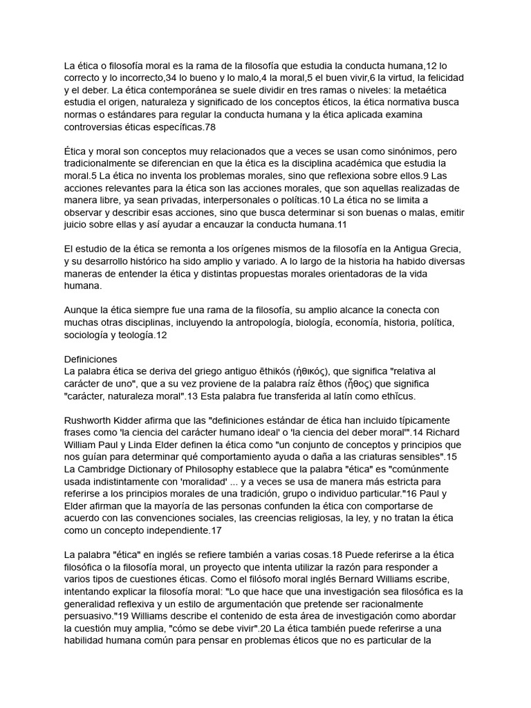 Introducción a la Ética y sus Ramas | PDF