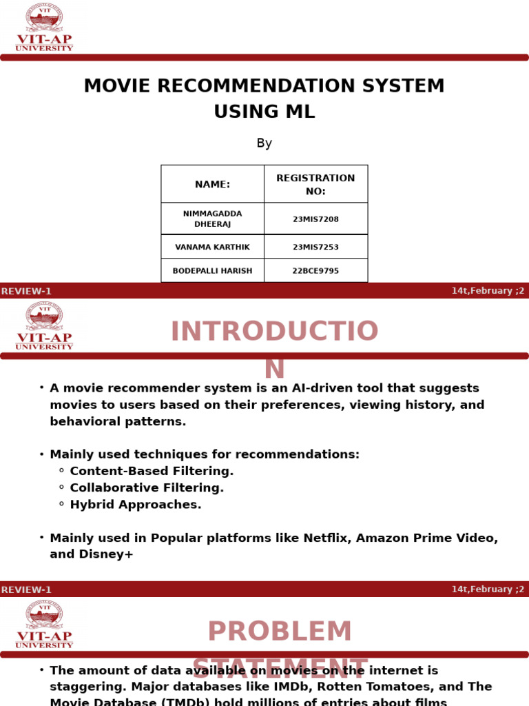 AI Movie Recommendation System Overview | PDF | Learning | Information ...
