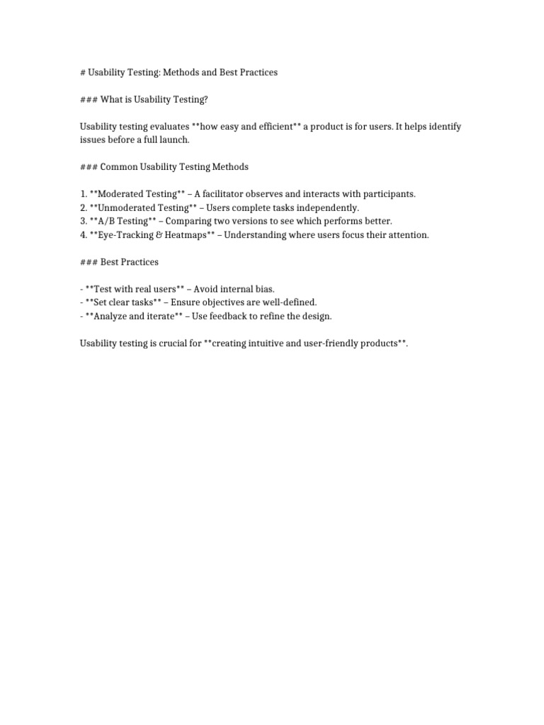 Usability Testing For Designers Pdf