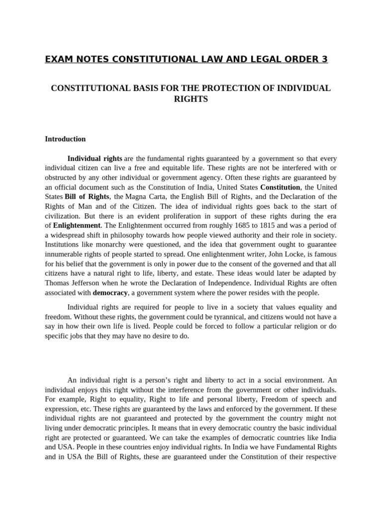 Constlaw Legal Order 3 | PDF | Incorporation Of The Bill Of Rights ...
