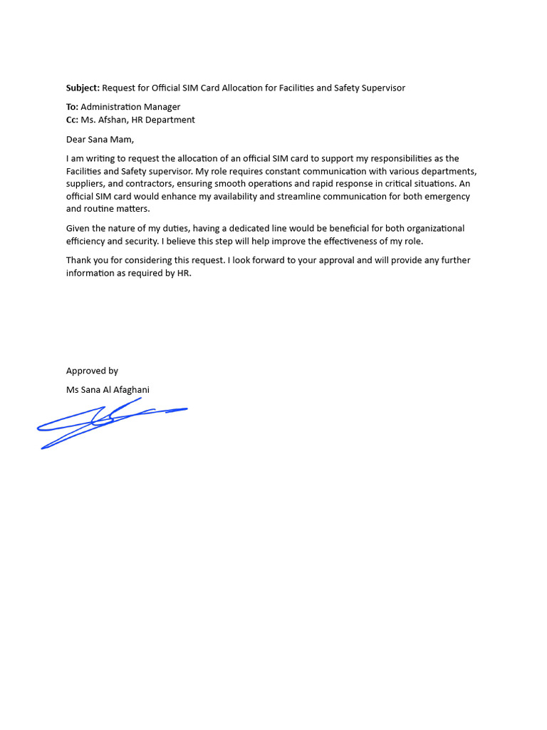 Sim Request | PDF