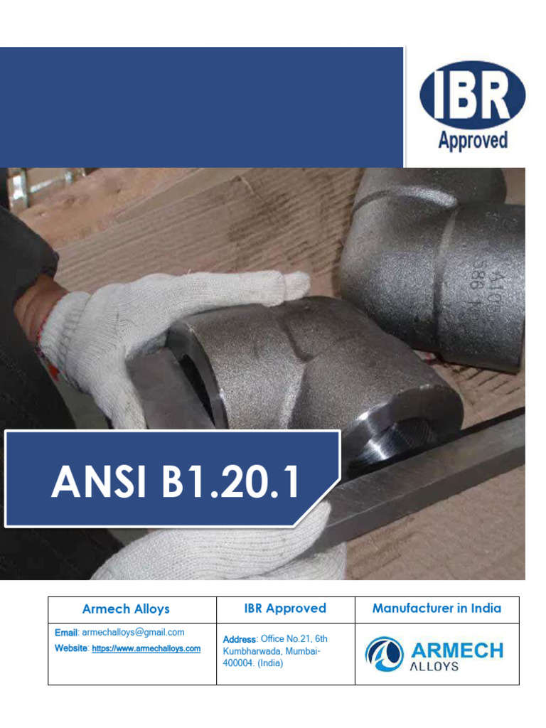 Ansi b1 20 1 | PDF | Pipe (Fluid Conveyance) | Mechanical Engineering
