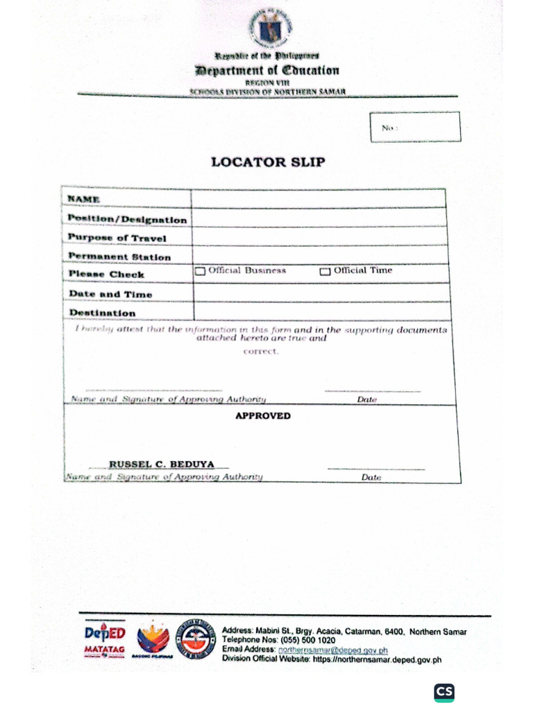 LOCATOR-SLIP | PDF