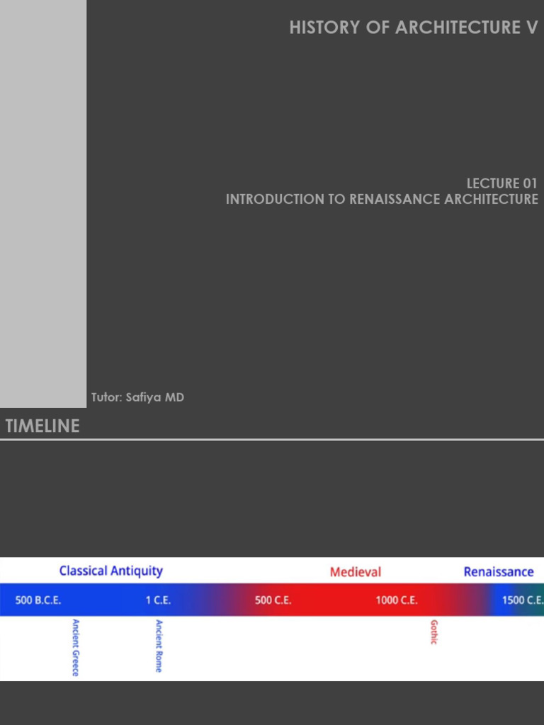 Lecture 1 - Introduction To Renaissance Architecture-1 | PDF ...