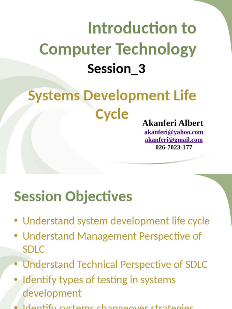 ICT - Systems Development Life Cycle - Part - 1 - Session - 3 | PDF | Software Development ...