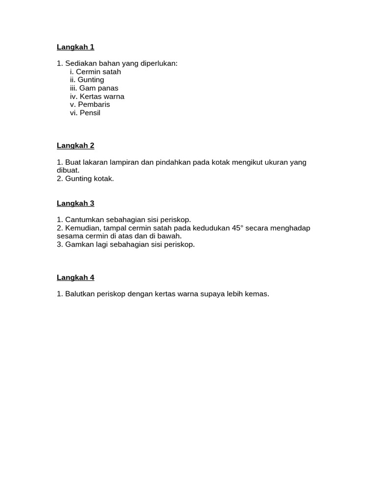 Projek Periskop Yusuff | PDF