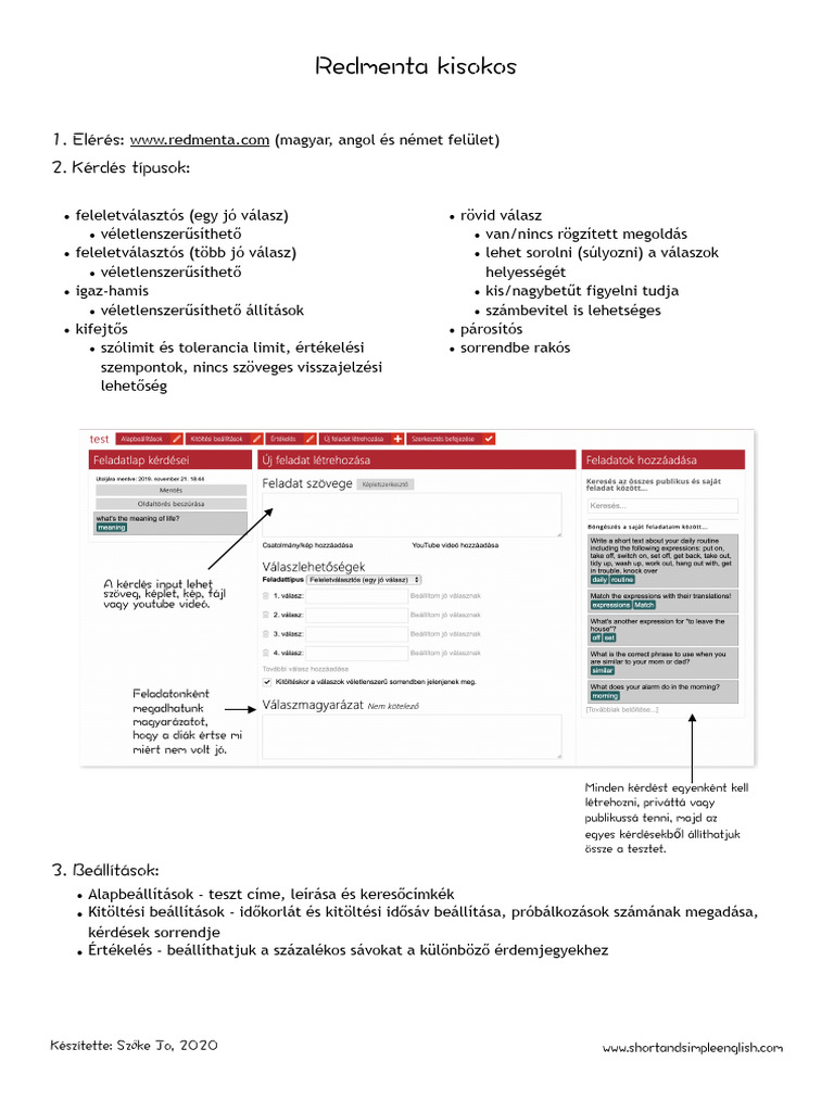 Redmenta Kisokos | PDF