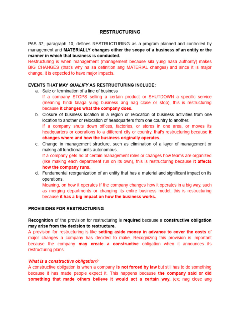 Restructuring Report - Group 3 | PDF | Employment | Private Law