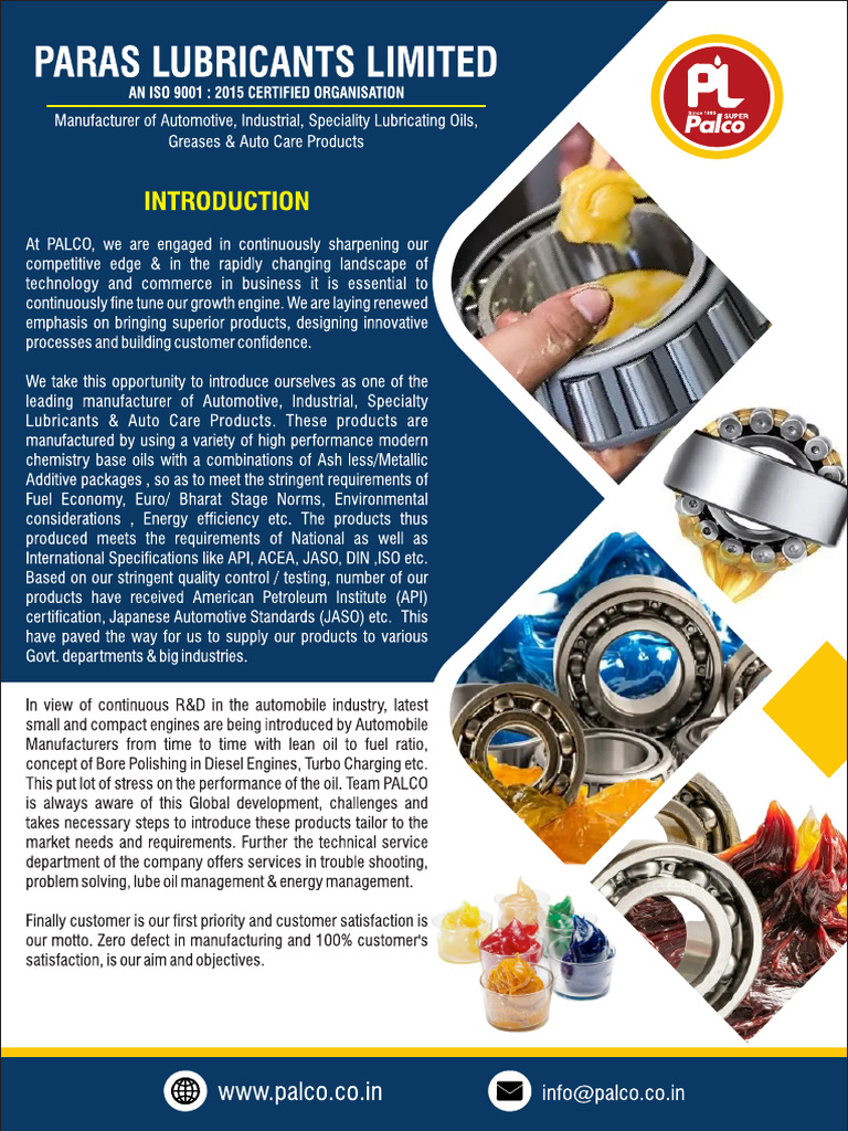 Palco Grease Product Information | PDF