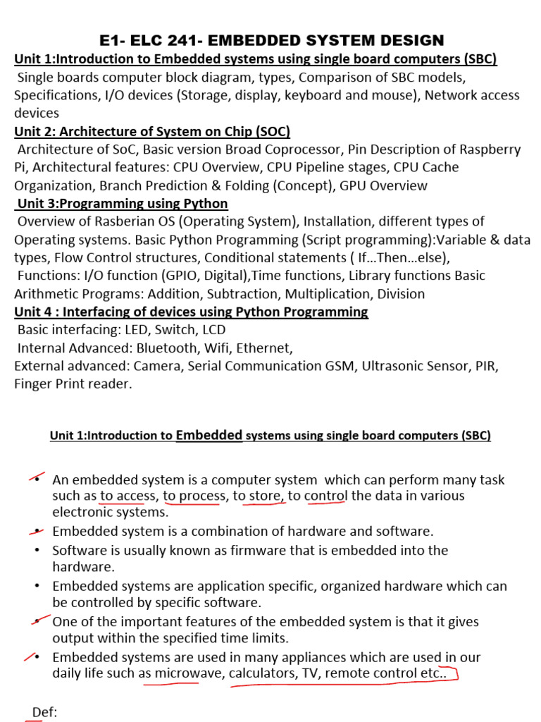 Embedded System Design(1) LESSON NO 01 | PDF | Embedded System | Computer Keyboard