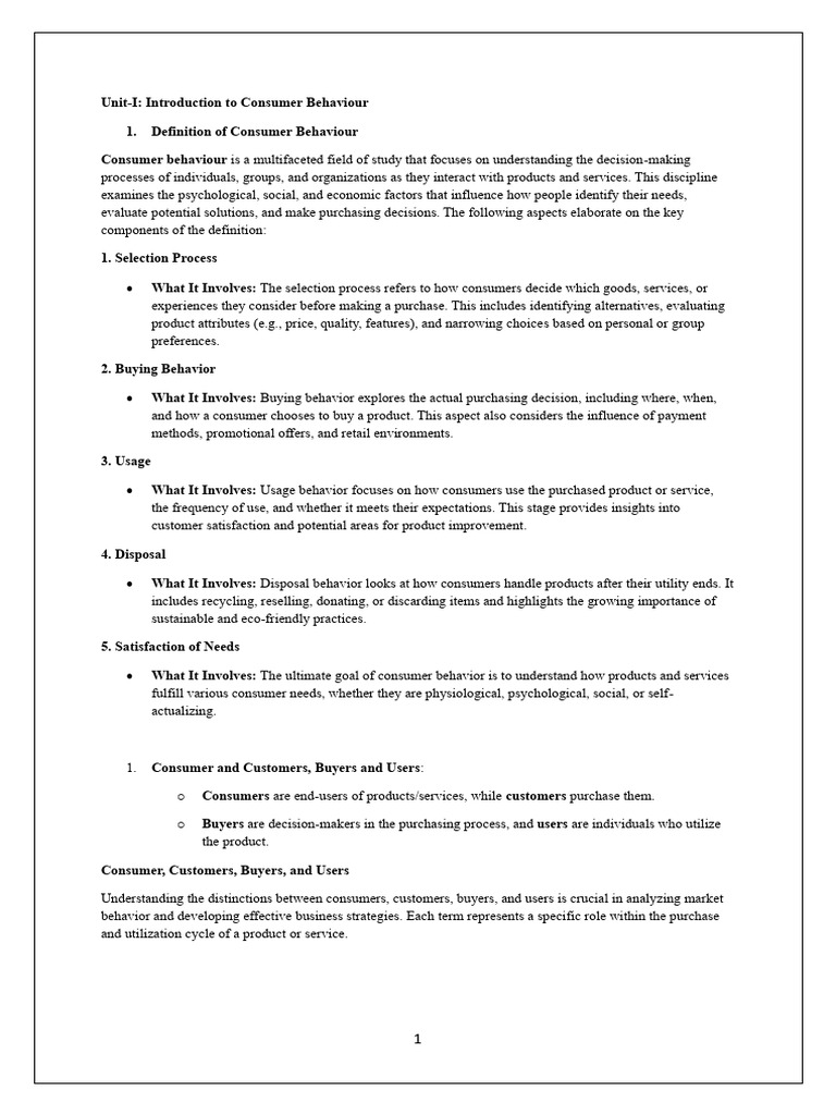 Consumer Behaviour Final | PDF | Consumer Behaviour | Perception